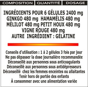 Formule Circulation 100 gélules FCI - La Croix Blanche Dijon France