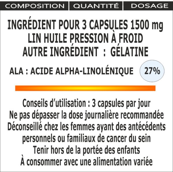 Huile de Lin 500 mg 100 capsules - L'Officine des Naturalistes ® La ...